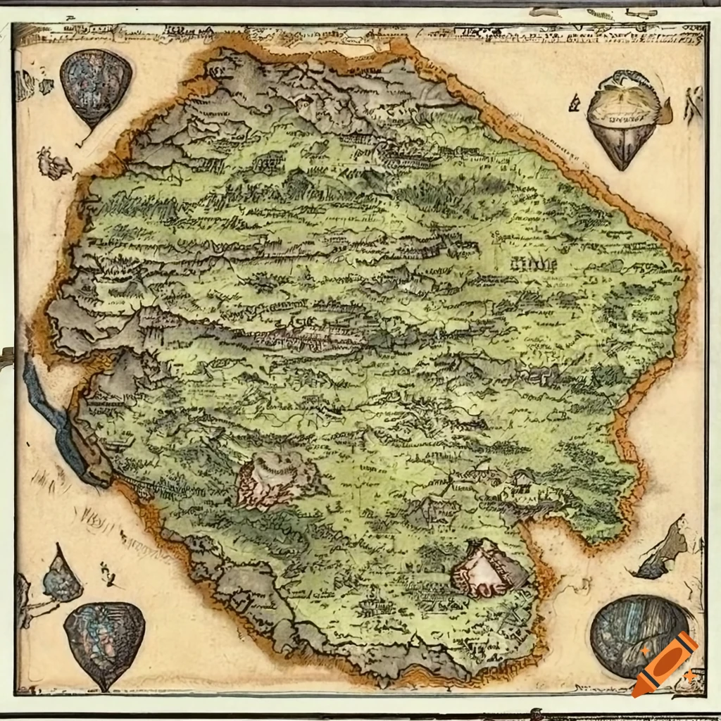Map of tolkien's middle earth by mike schley