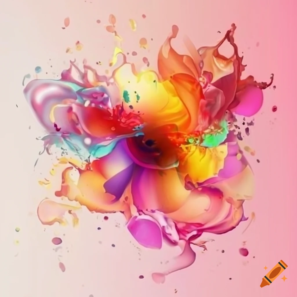 Abstract flower splash elegant beautiful on Craiyon