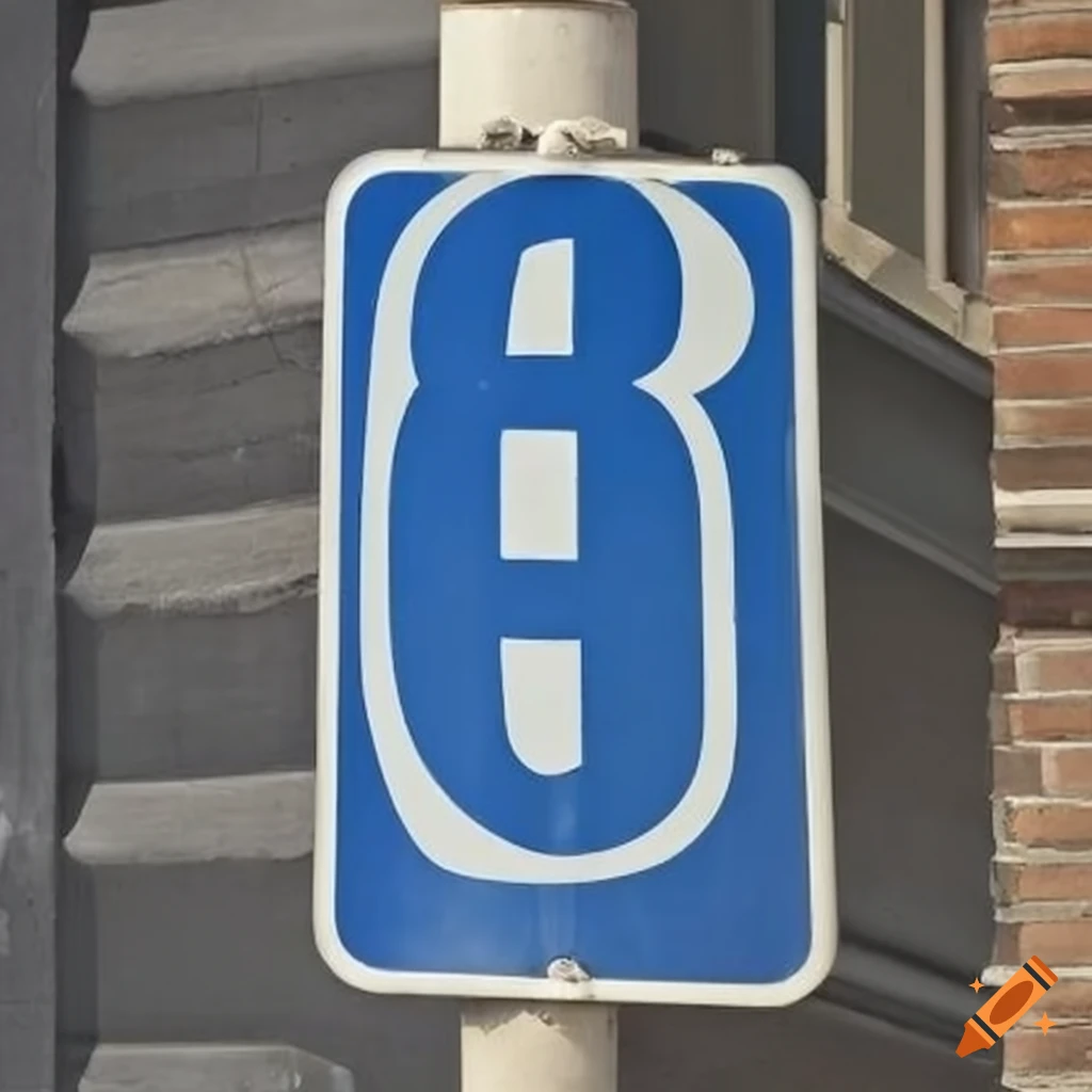 Blue sign street