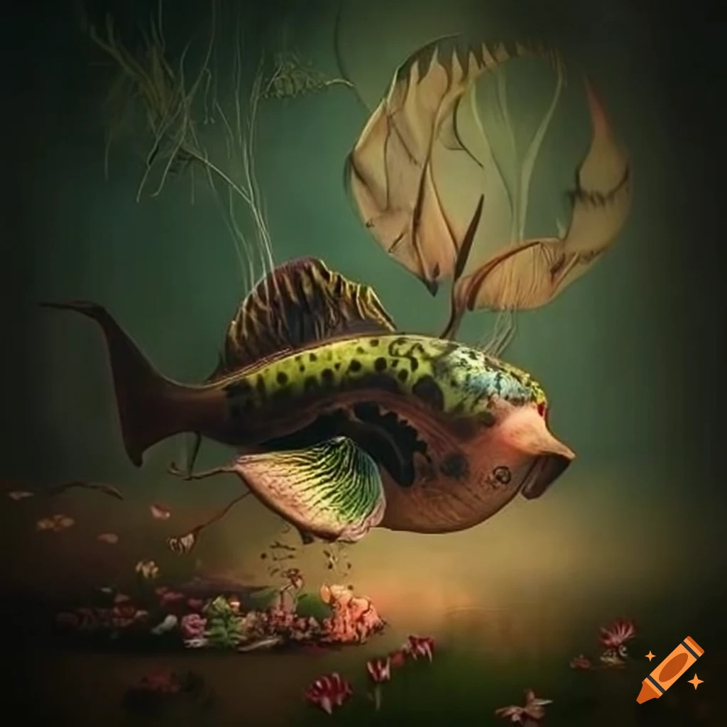 Marais surréaliste nénufars exotic and surreal floral garden habited by ...