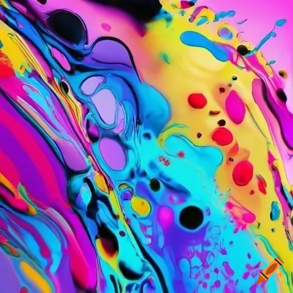 Colorful Ink Splatter Paint