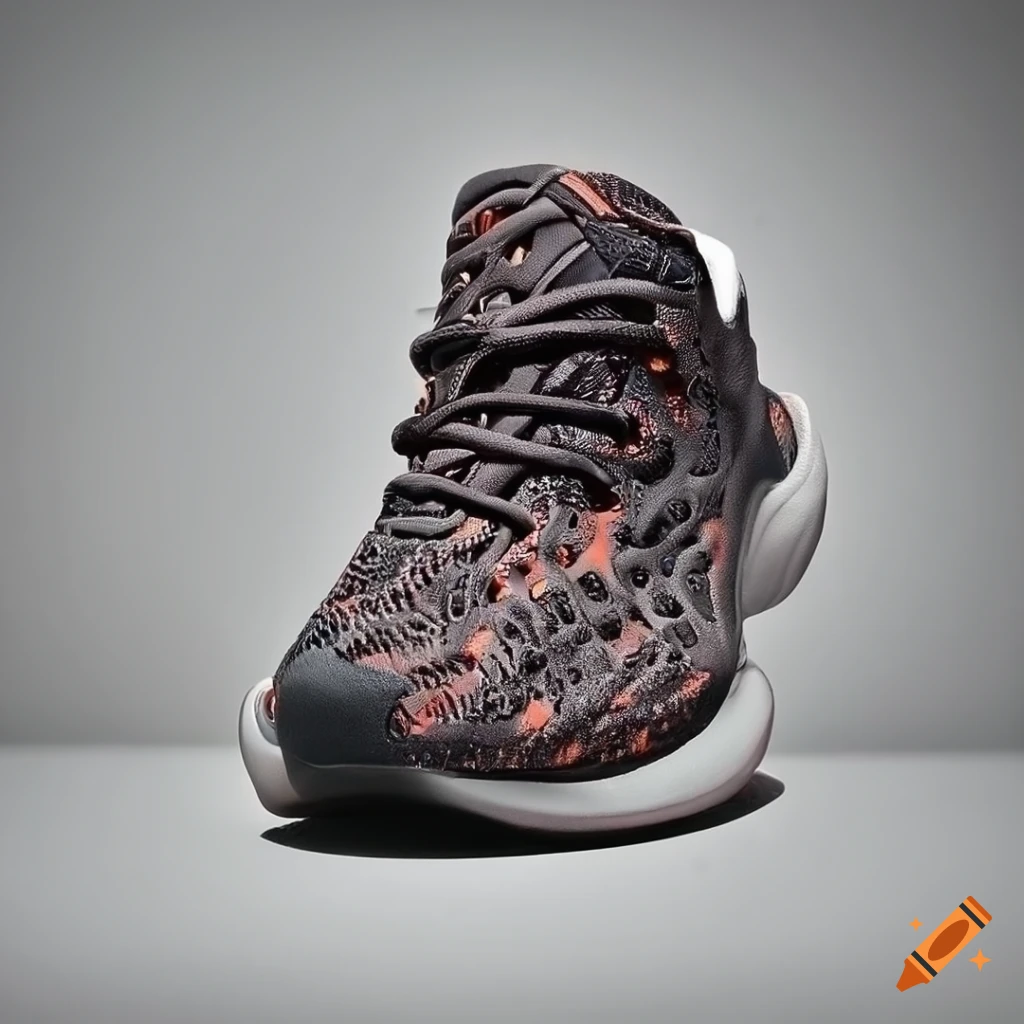 Side view. big lava rock yeezy chunky runner shoe collaboration with ...