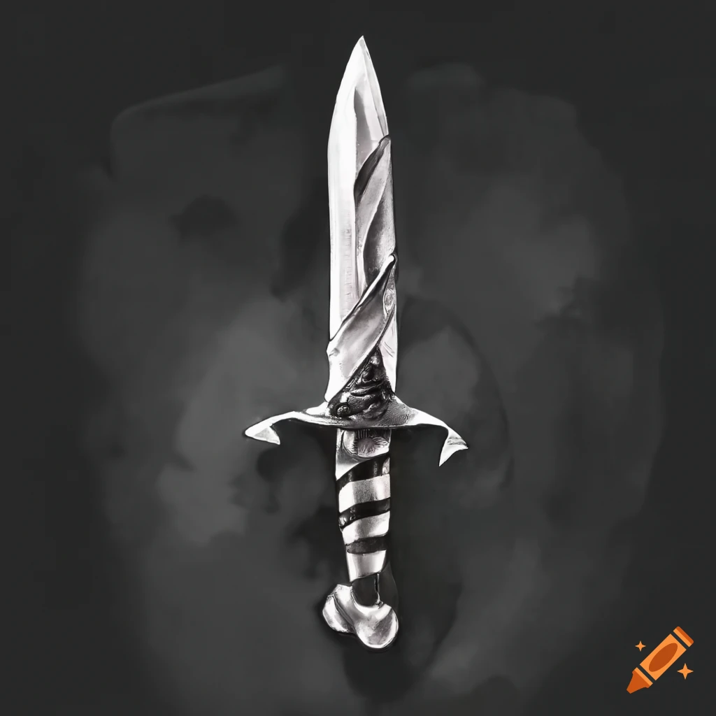 Dagger with ribbon on Craiyon