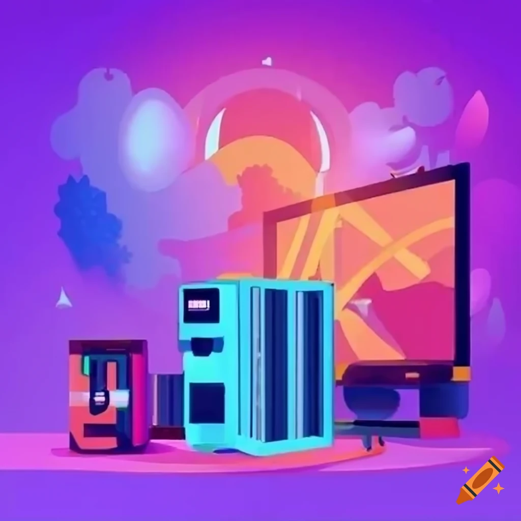 Competitive gaming servers on Craiyon