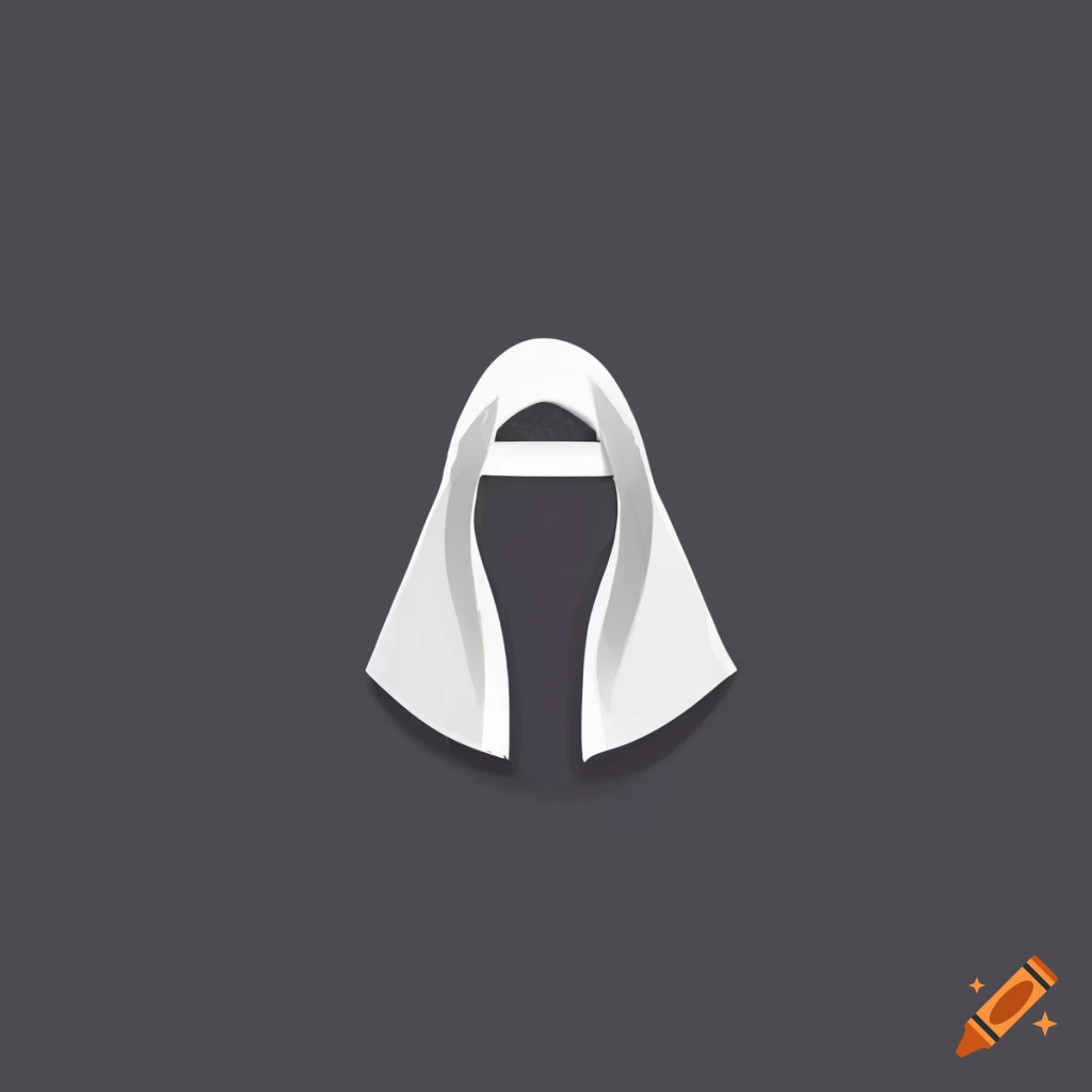 Simple white minimalistic nun left side logo