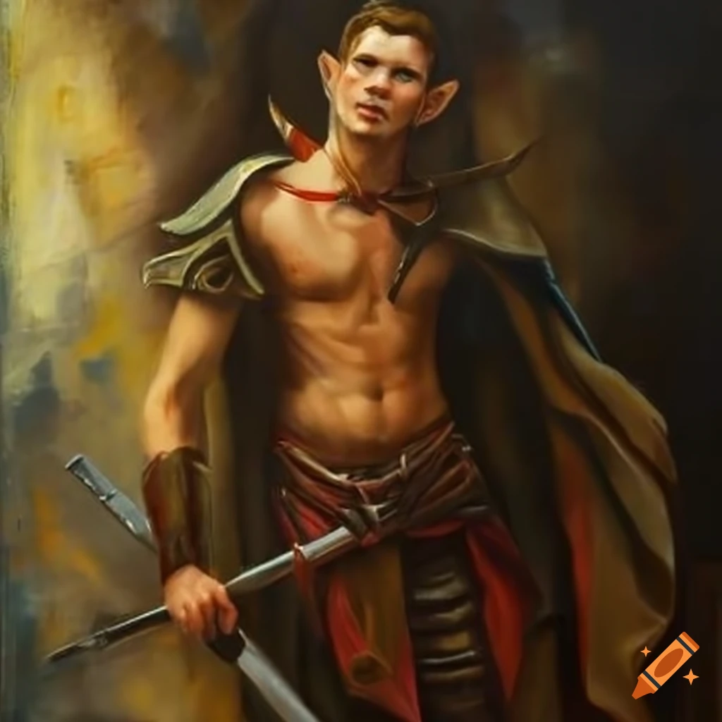 A male elf freedom fighter