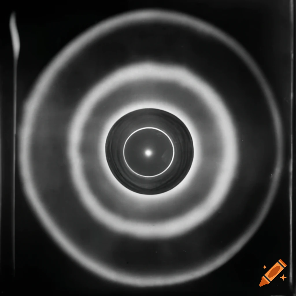 Photographs of atom in science experience in the history of photography