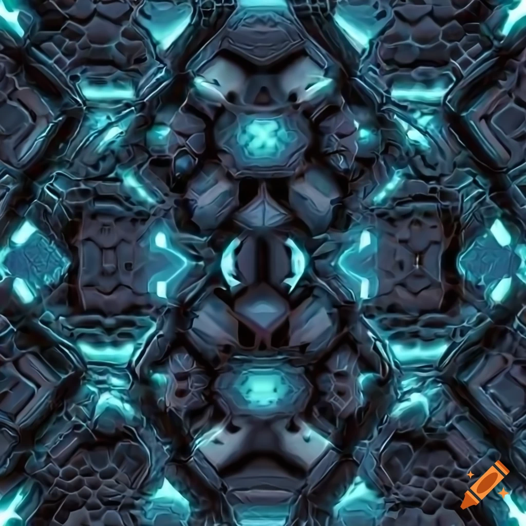 Cybernetic honeycomb, texture, seamless on Craiyon