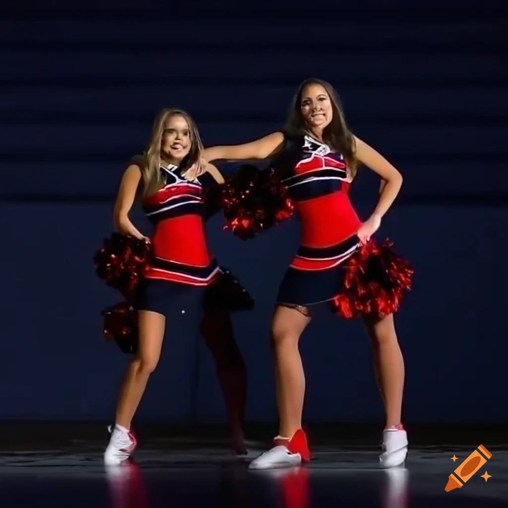 A spirited cheerleader showcasing her moves at uga