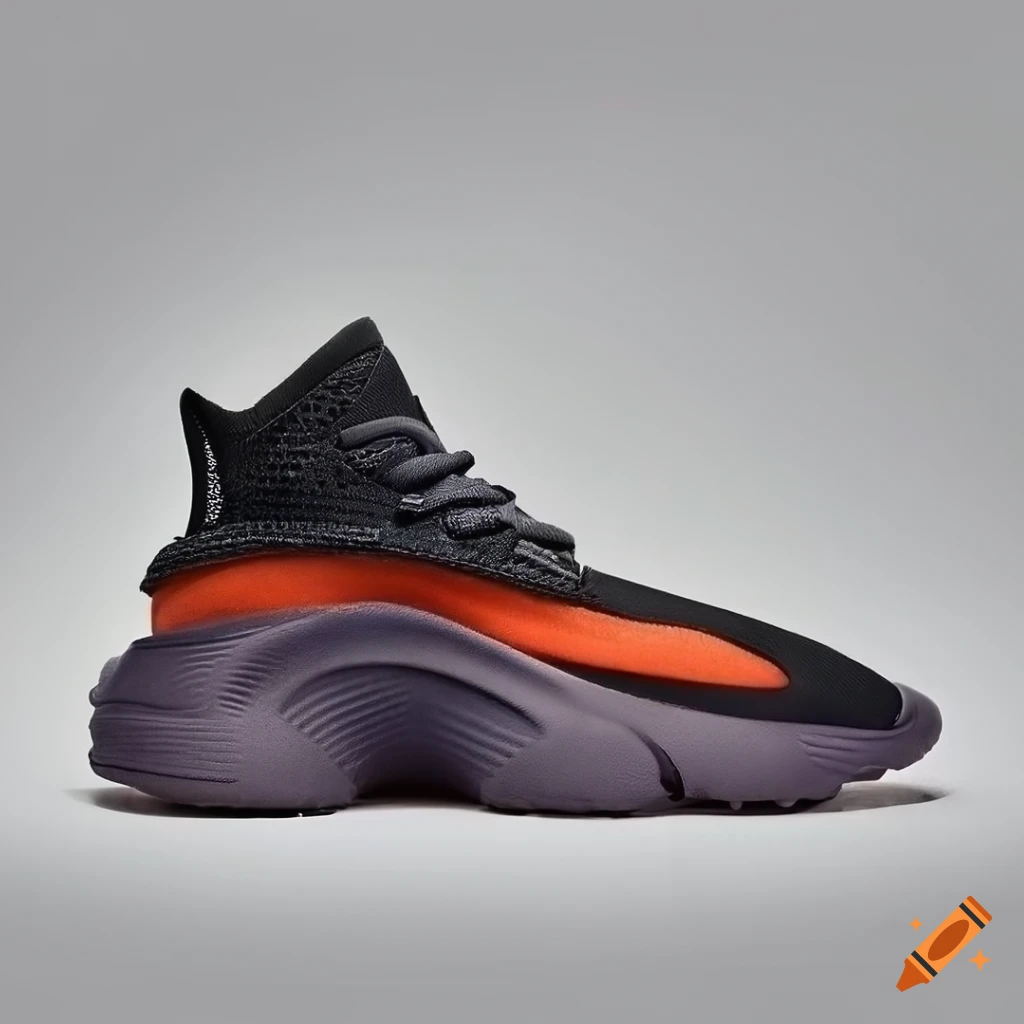 Side view. big futuristic rock yeezy chunky runner shoe collaboration ...