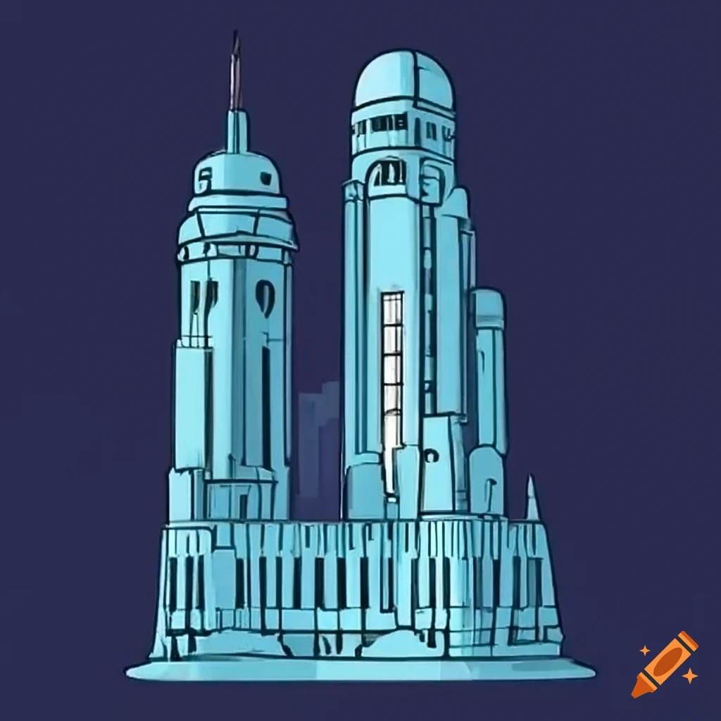 Star wars-inspired building on Craiyon