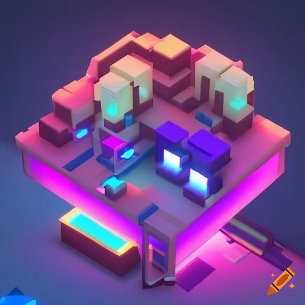 Skyblock oasis servers on Craiyon