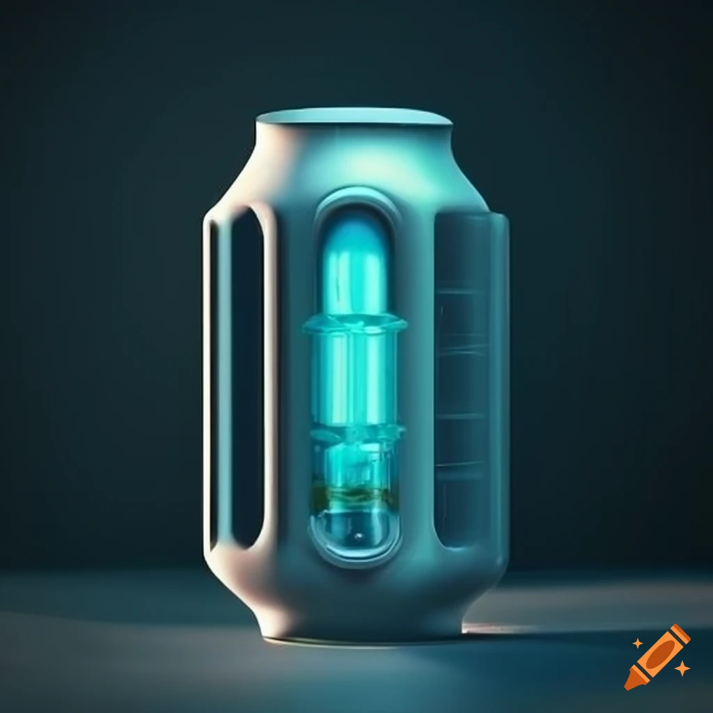 Futuristic dystopian drinks can on Craiyon