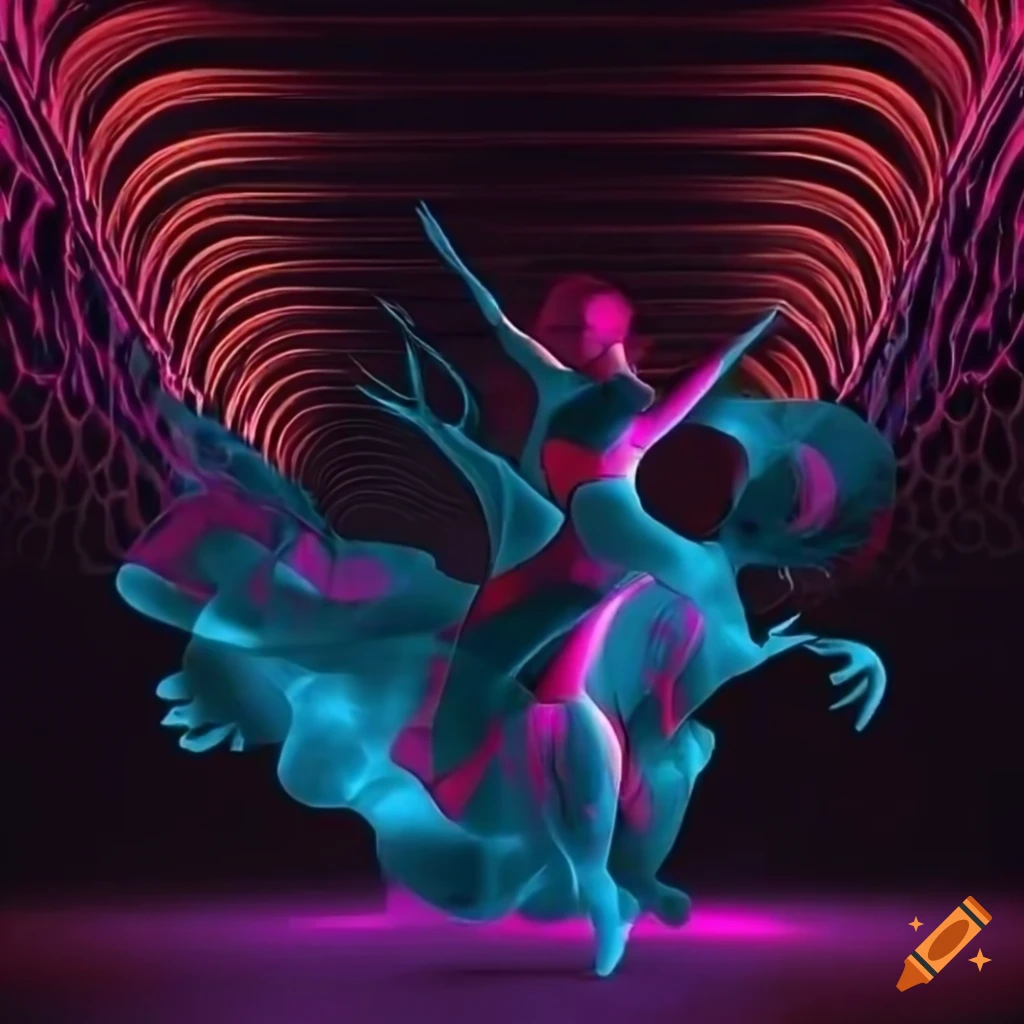 Abstract dance club ambiance