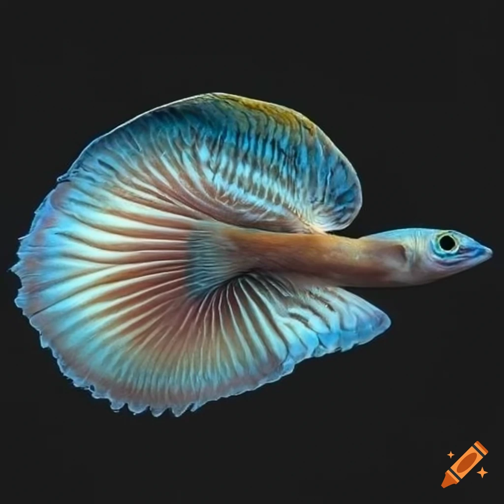 Half bird wings half fish