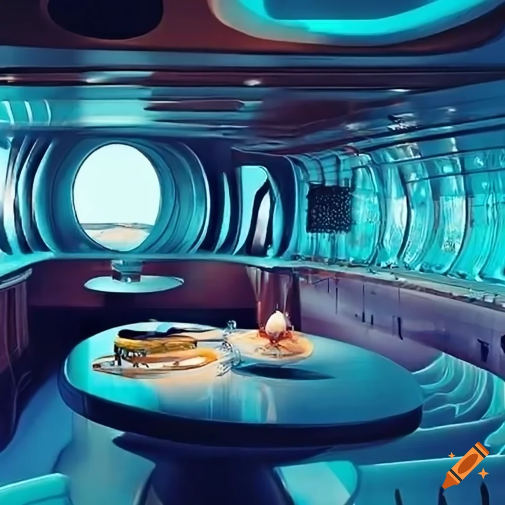 Y2k cruise ship interior