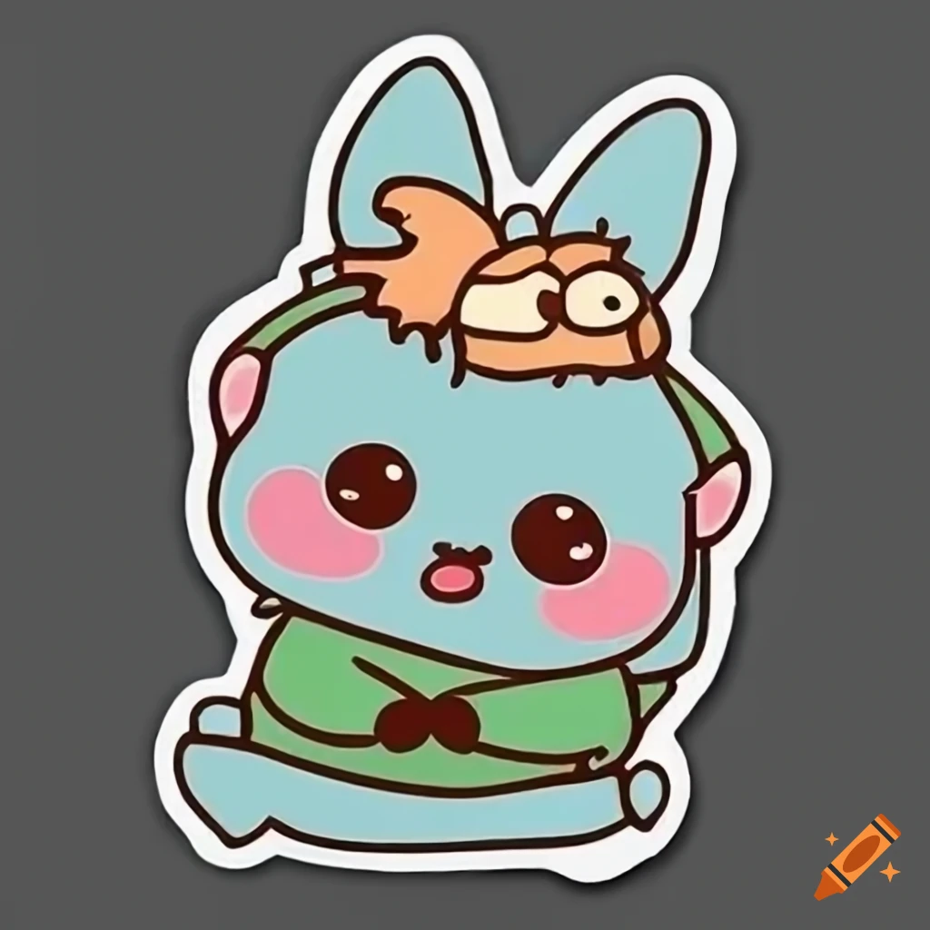 Cute animated character stickers