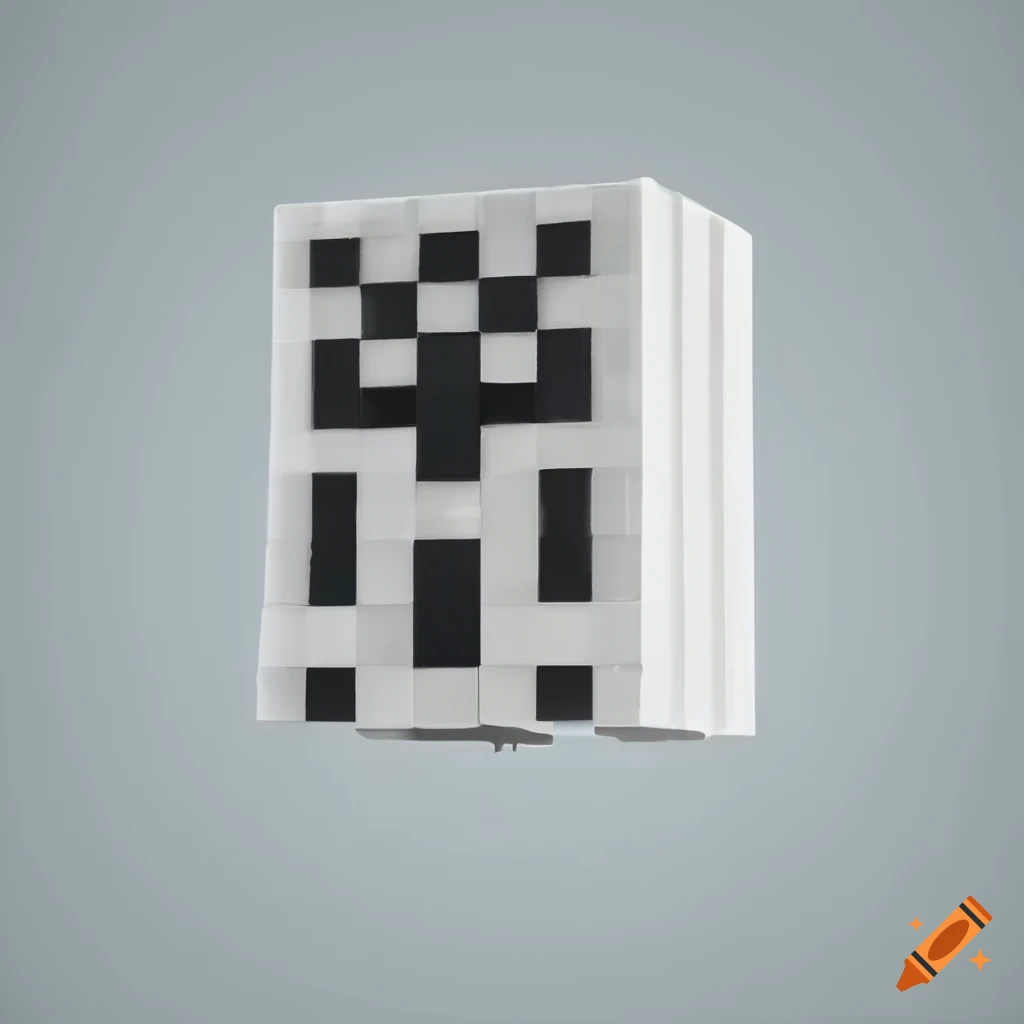 Space invader all white with plain background on Craiyon