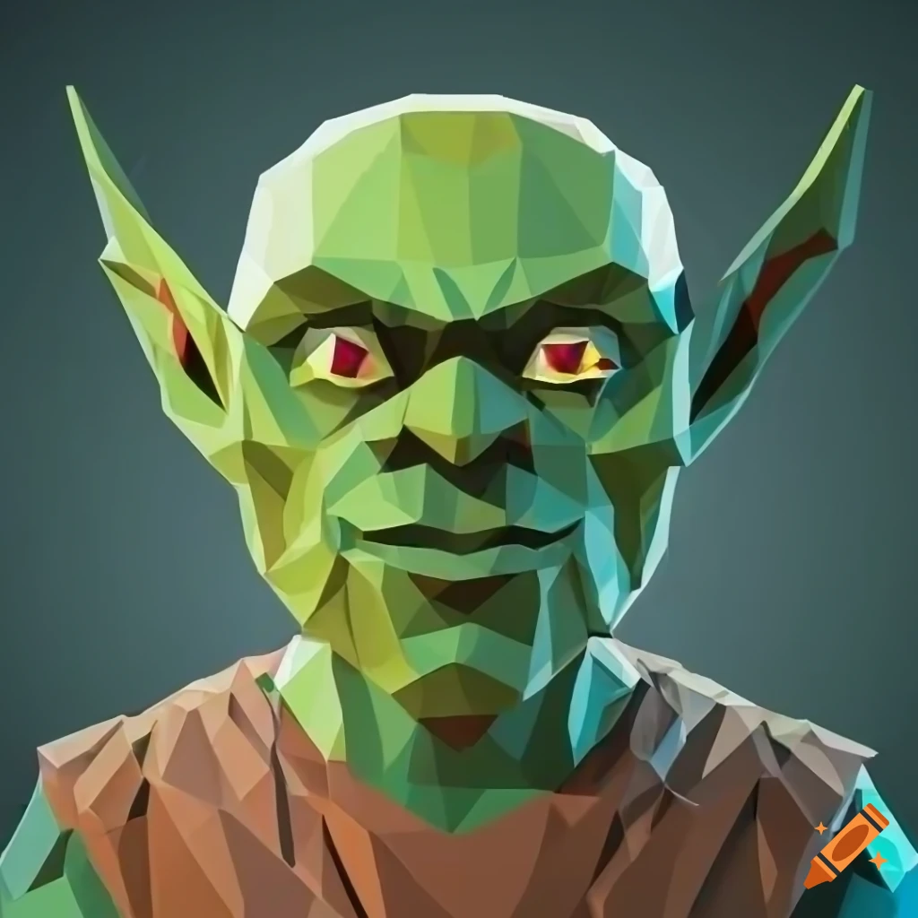 Goblin hacker low-poly