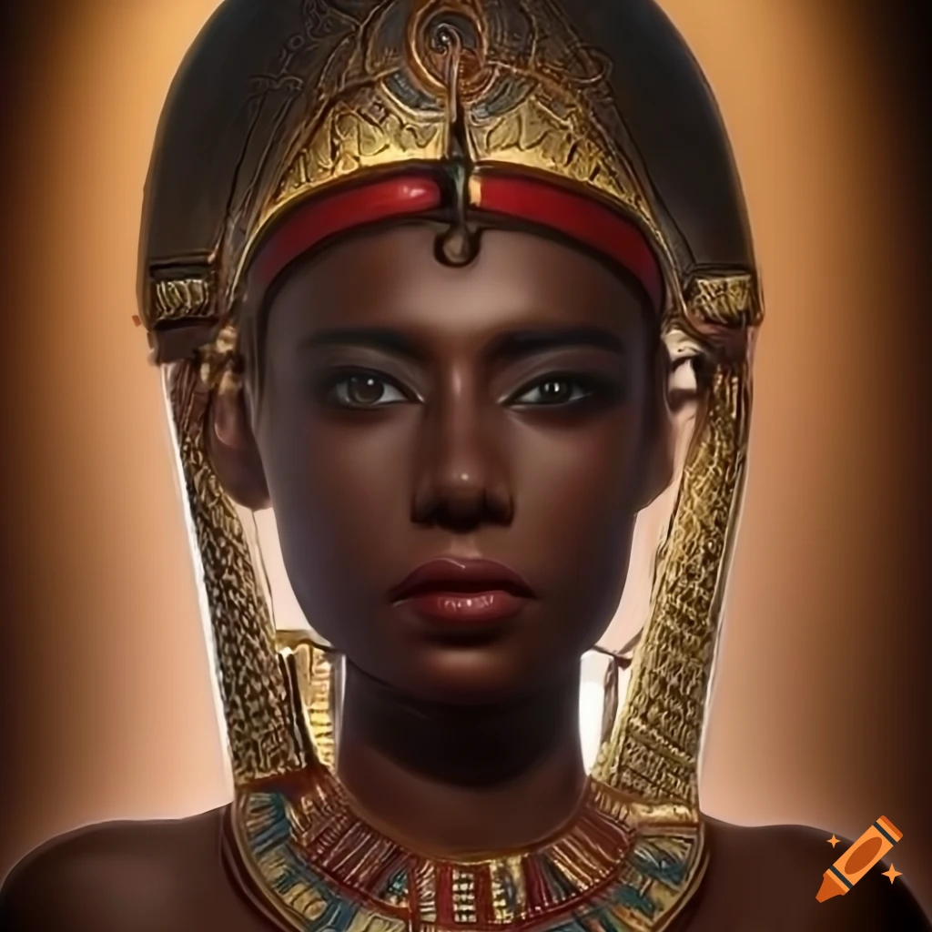 Egyptian: nephthys 'great ennead', female: modern, realistic style on ...