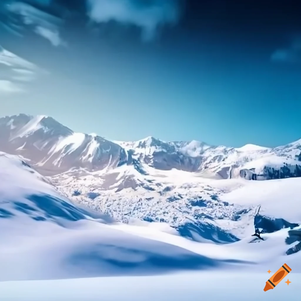 Snowy slopes biome on Craiyon