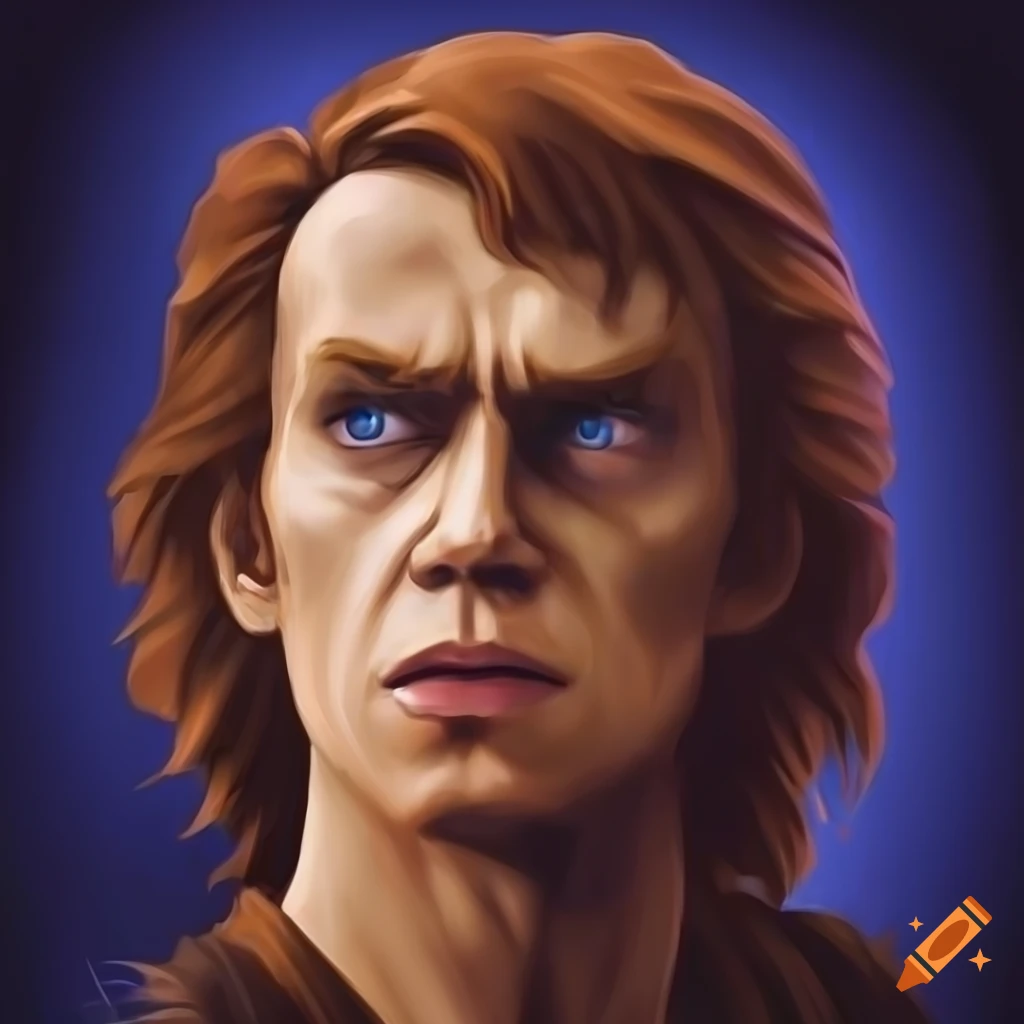Anakin face, digital art, detailed, high quality on Craiyon
