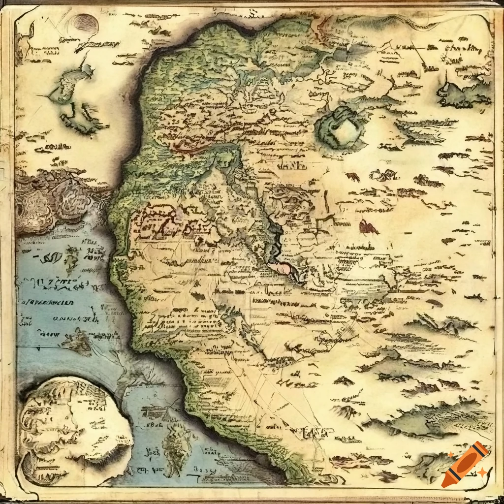 Map of Tolkien's middle earth by mike schley, An intricately detailed ...