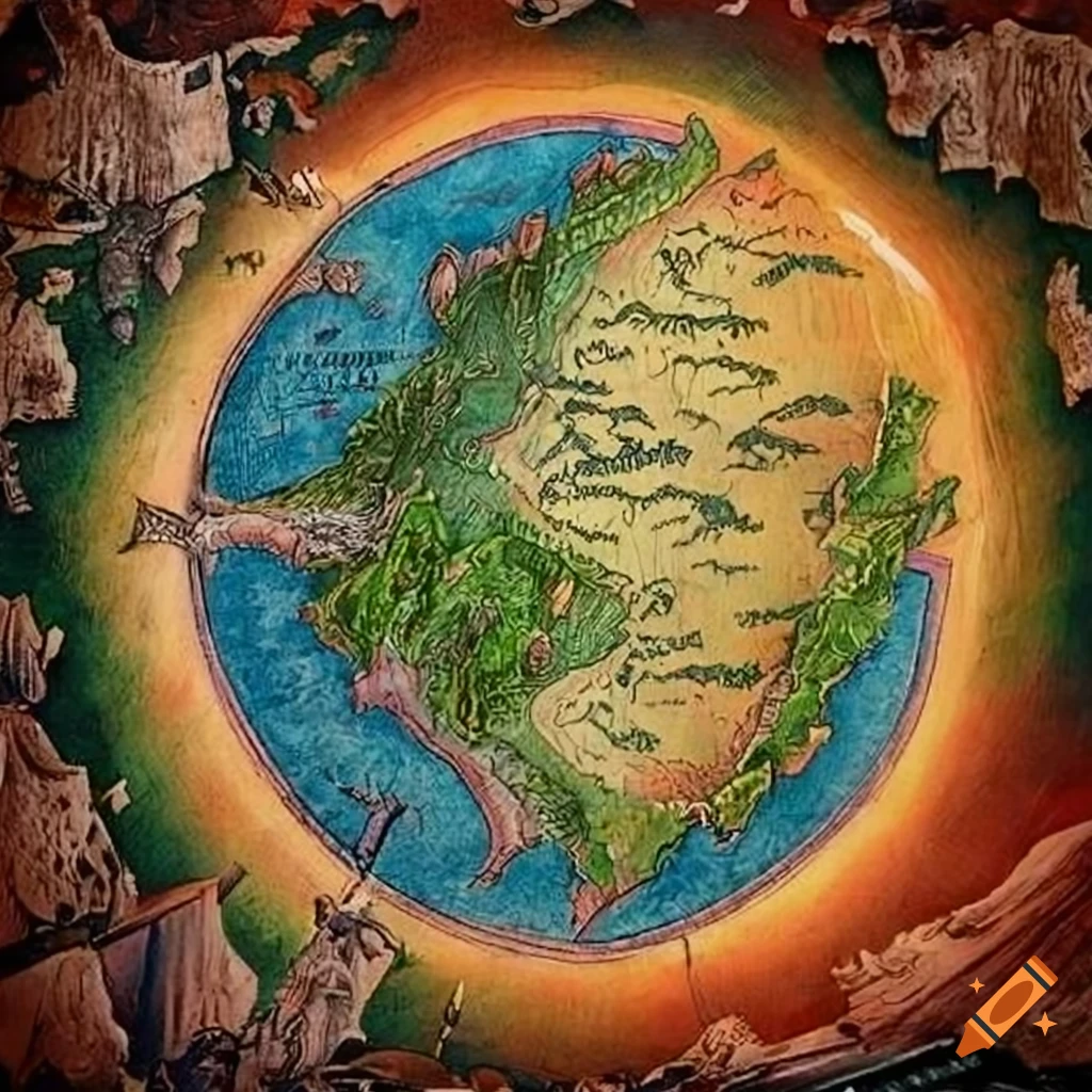 Map of tolkien's middle earth by mike schley