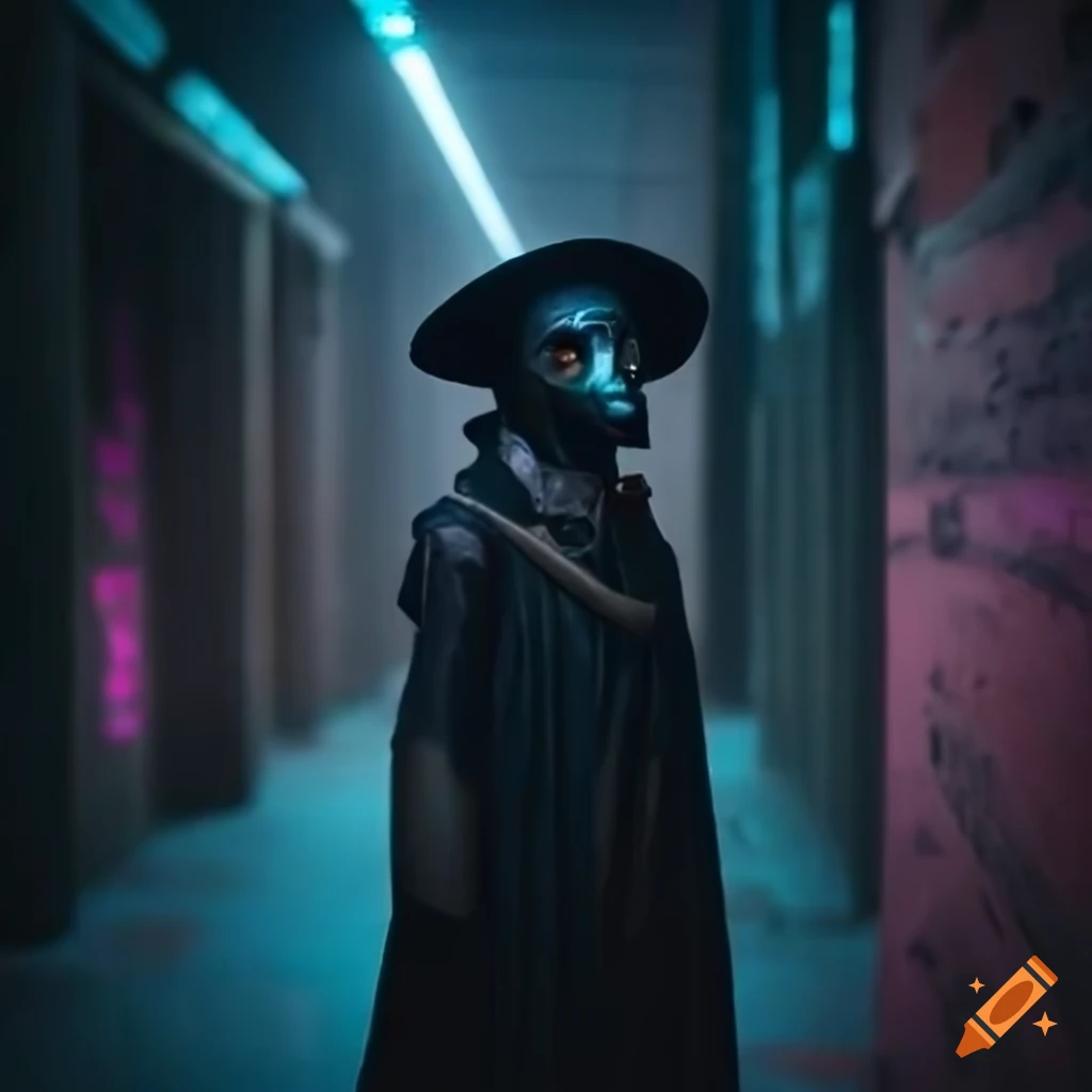 Cyberpunk plague doctor on Craiyon