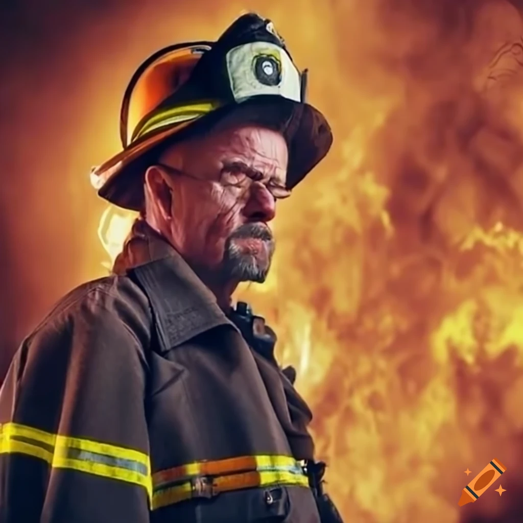 Walter junior from breaking bad as a firefighter