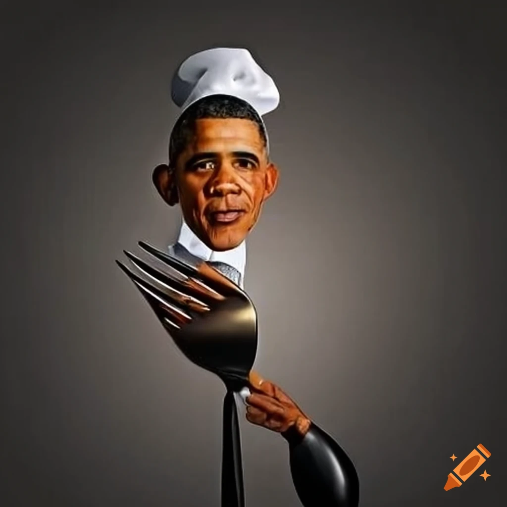 Obama chef cooked plate knife forks on Craiyon