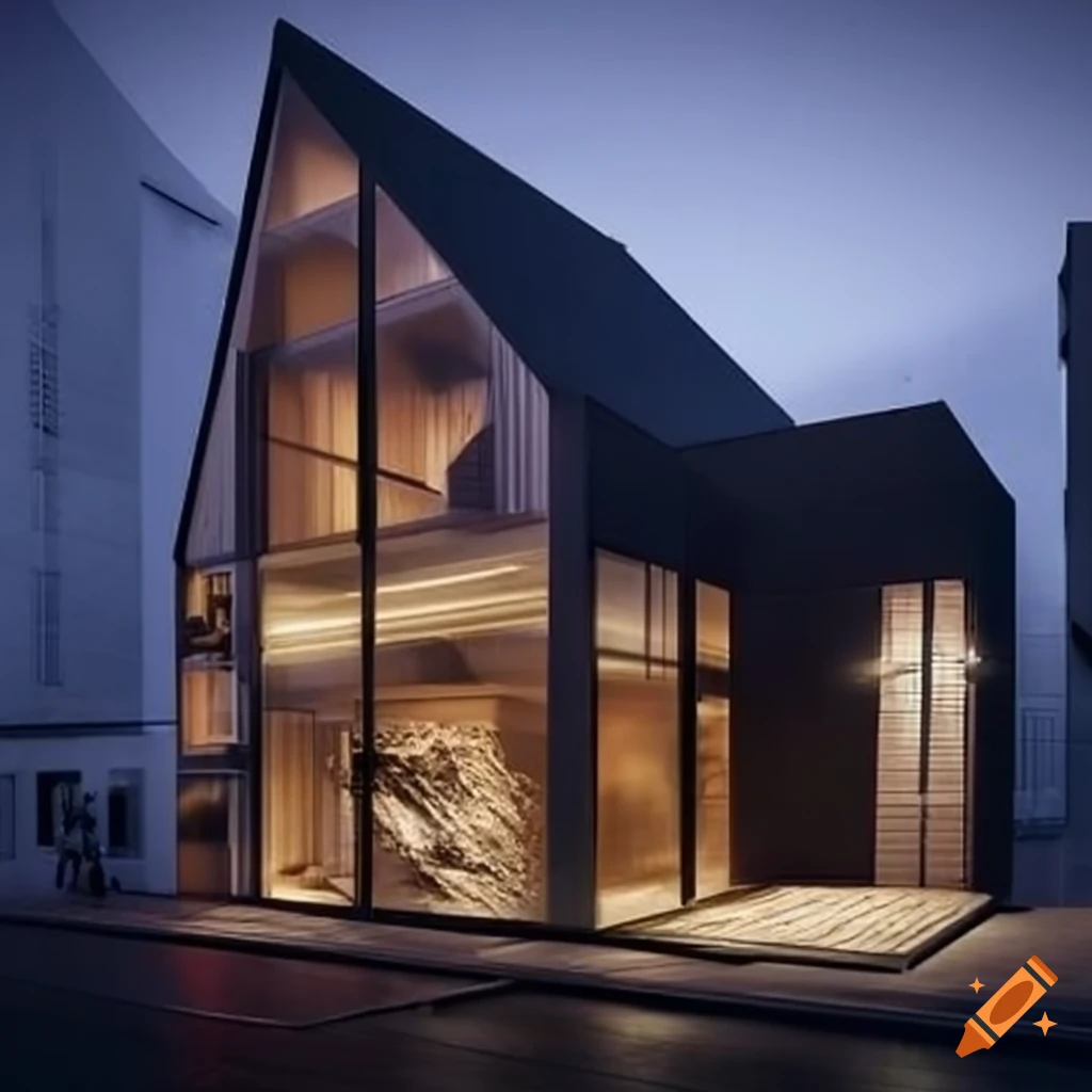 I want a hyper-realistic house with a ventilated facade finish