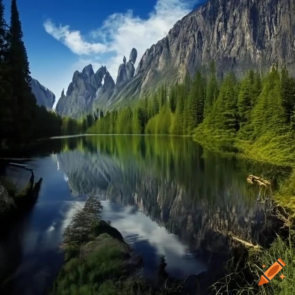 Intricate landscapes on Craiyon