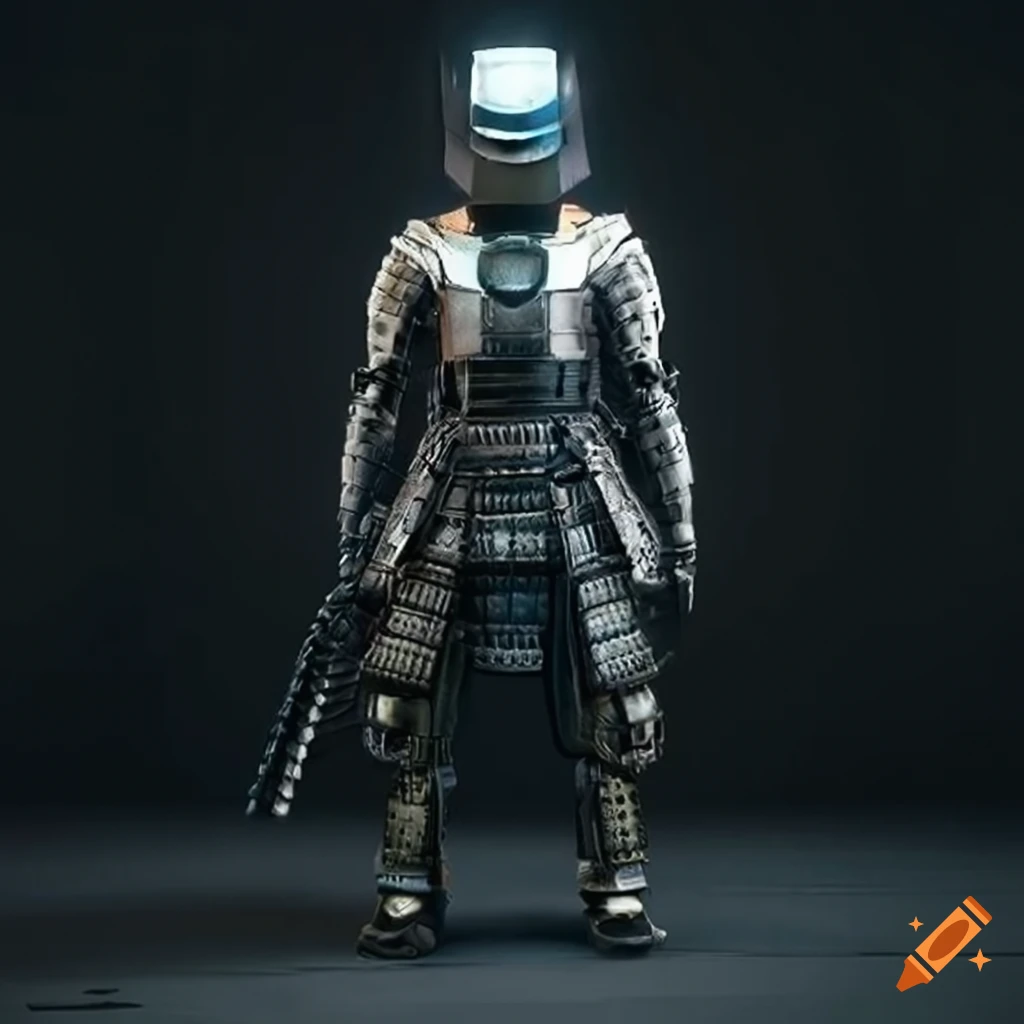 Futuristic samurai-like spacesuit worn by an intergalactic warrior. The ...