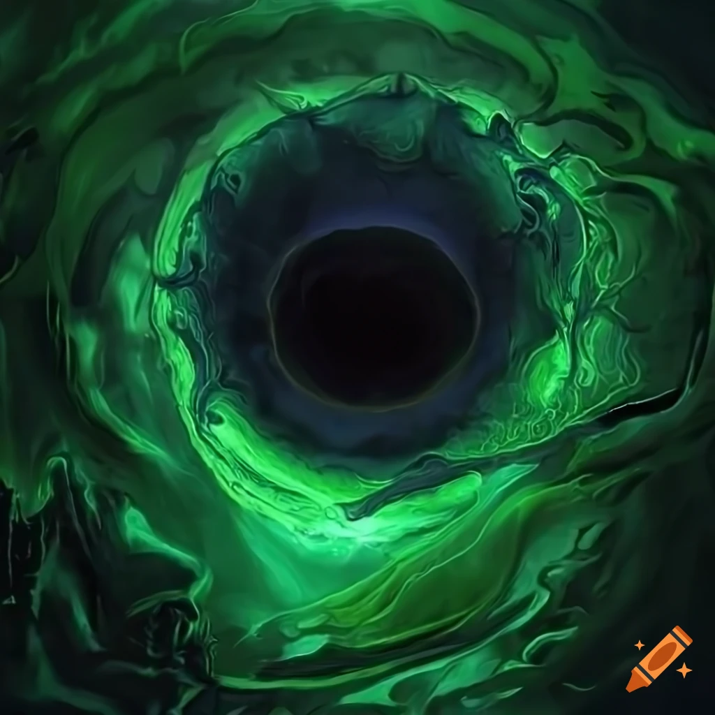 Green black void abyss on Craiyon