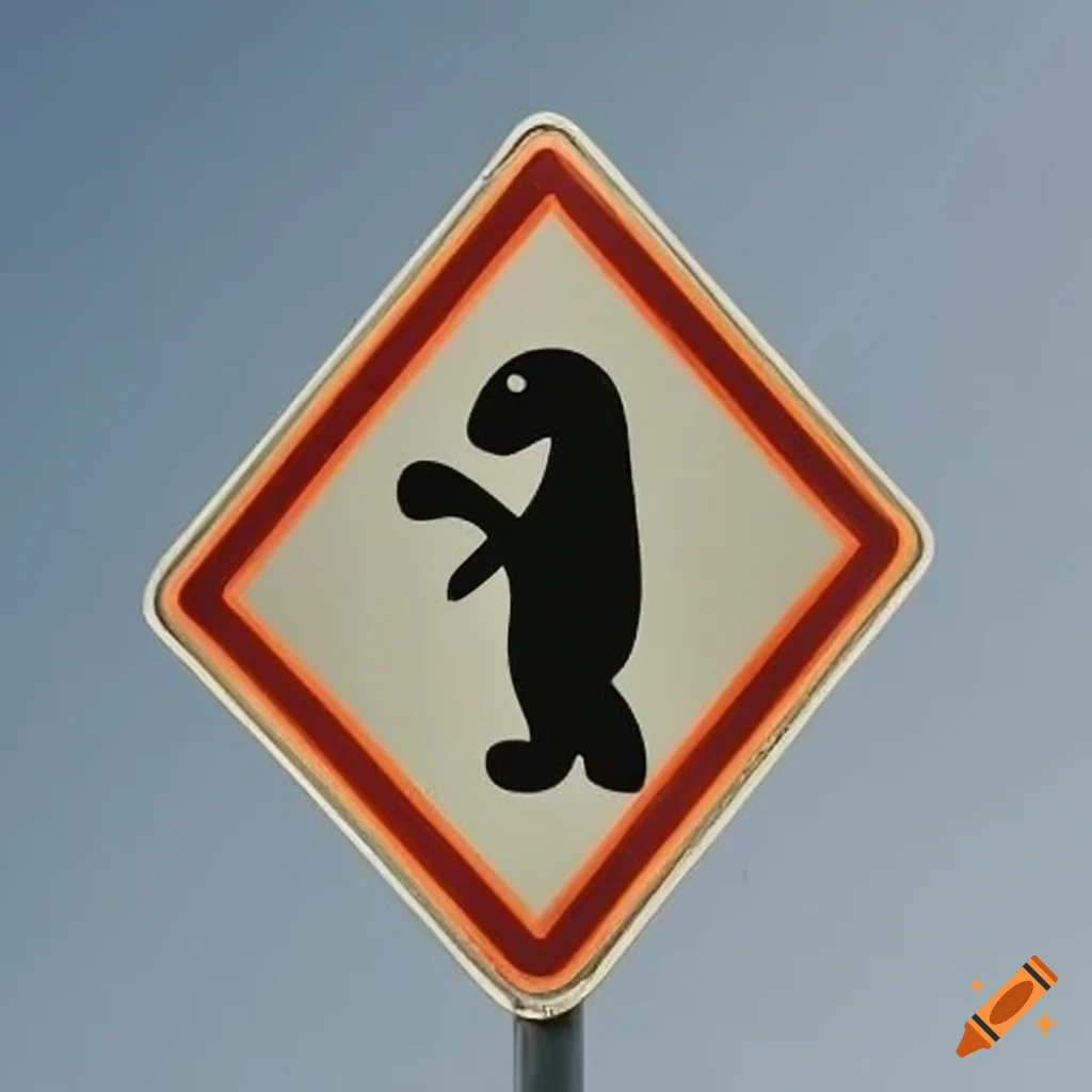 Traffic sign animal on Craiyon