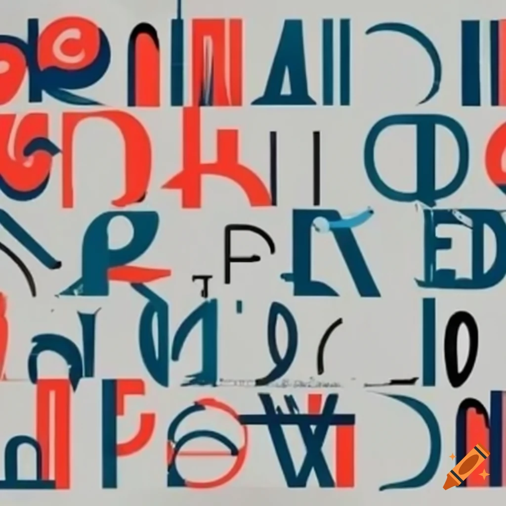Modern typeface for contemporary designs on Craiyon