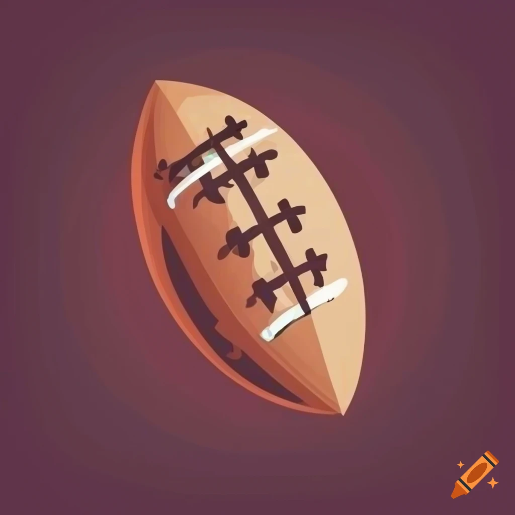 Stylized vector of an american football minimalist style