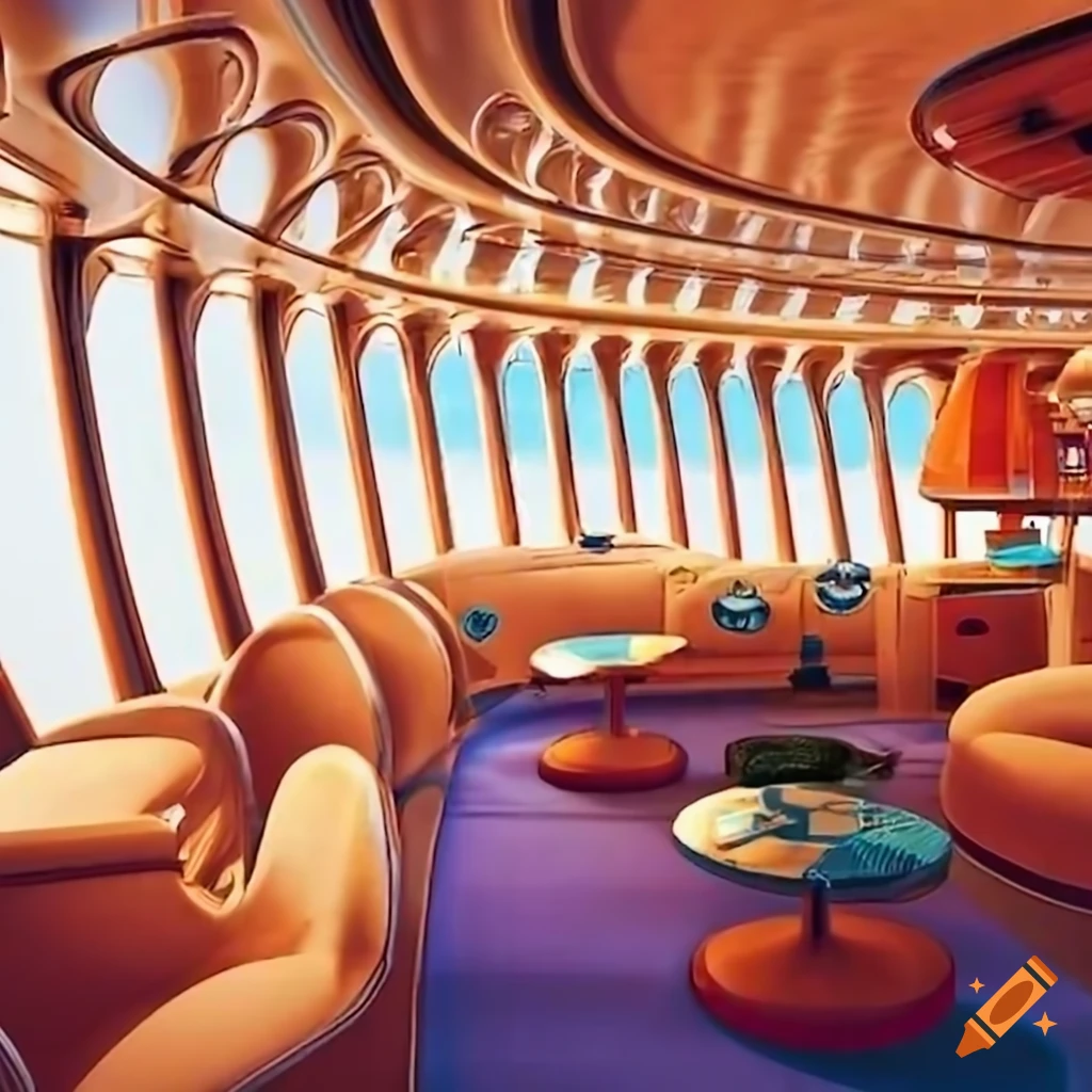 Y2k cruise ship interior