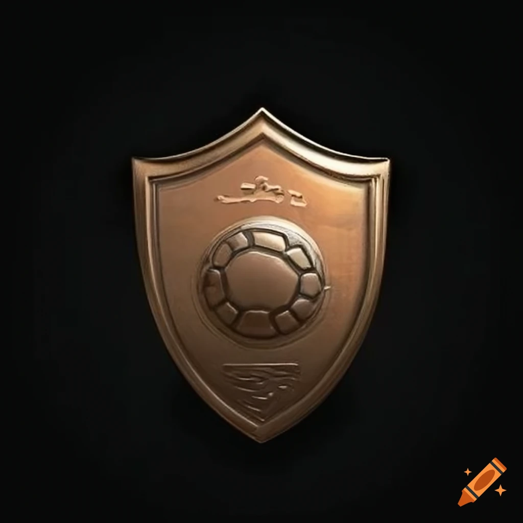 Soccer team emblem in bronze collours on Craiyon