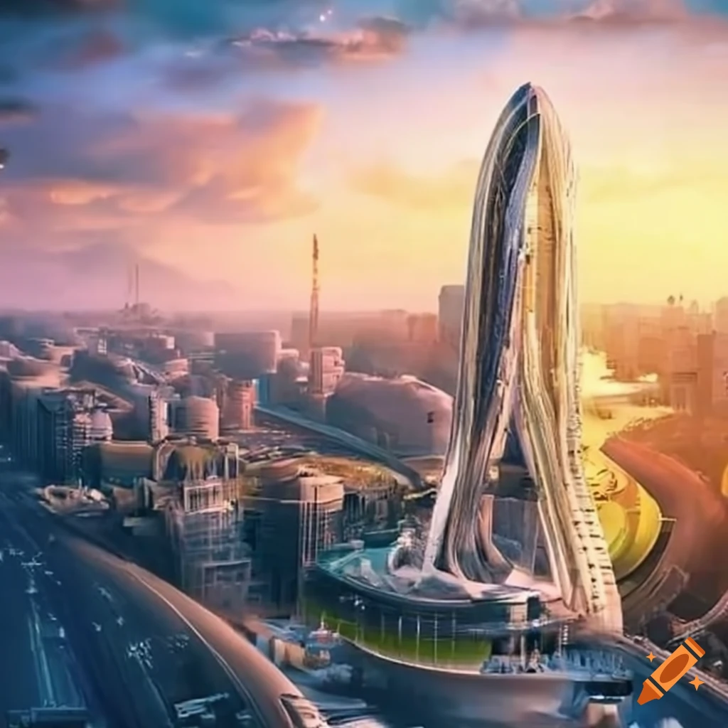 Futuristic cityscape of siliguri in the year 2099