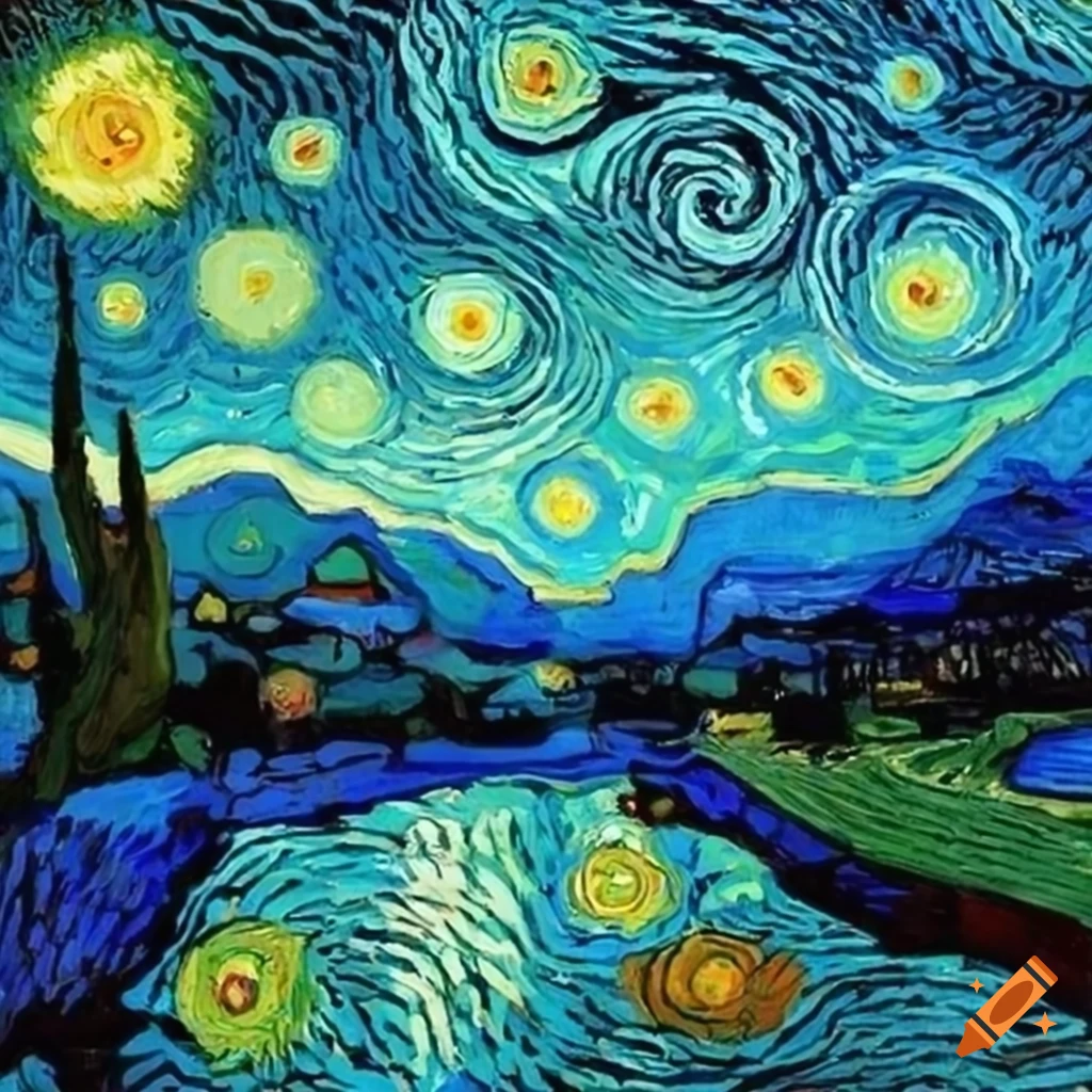Psychedelic flow state by vincent van gogh on Craiyon