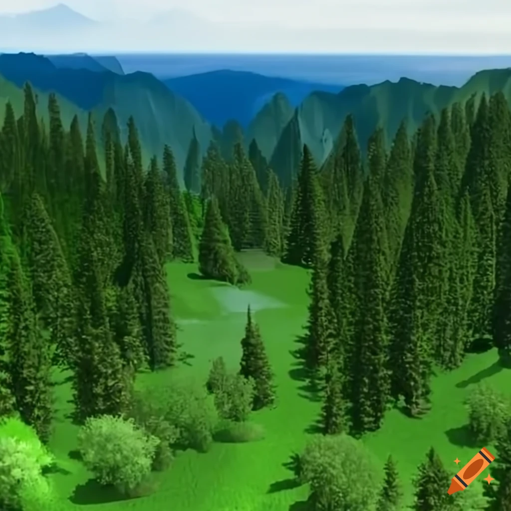 Shaping virtual landscapes on Craiyon