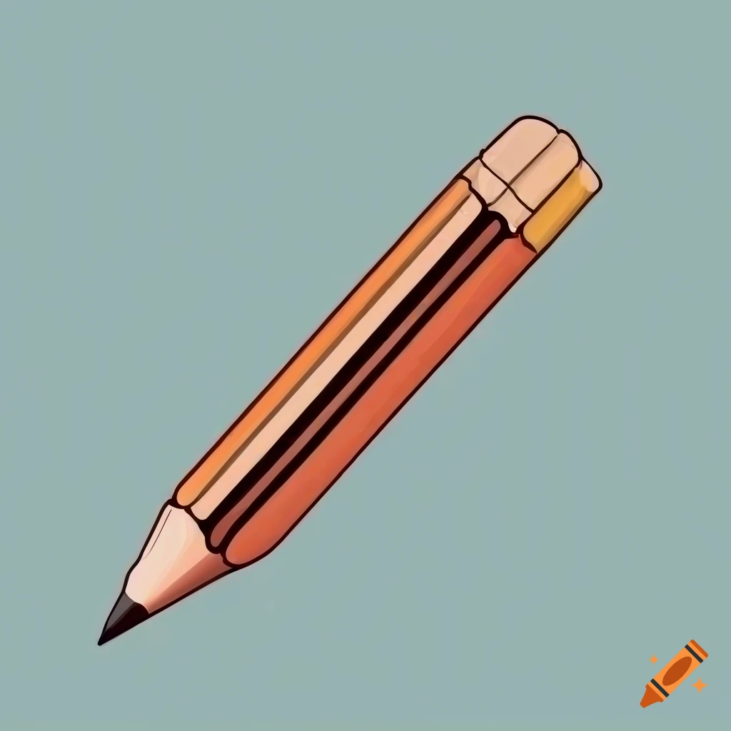 Stylized vector of a pencil minimalist style on Craiyon