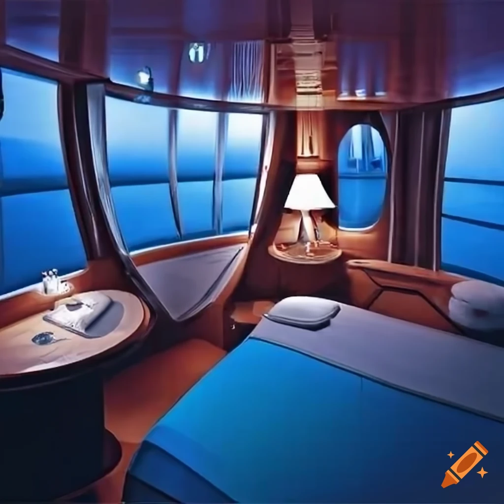 Y2k cruise ship interior on Craiyon