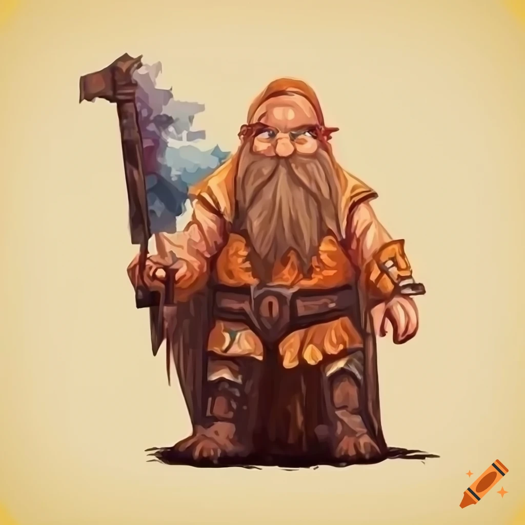 Male dwarf, wizard, battle axe, prophet