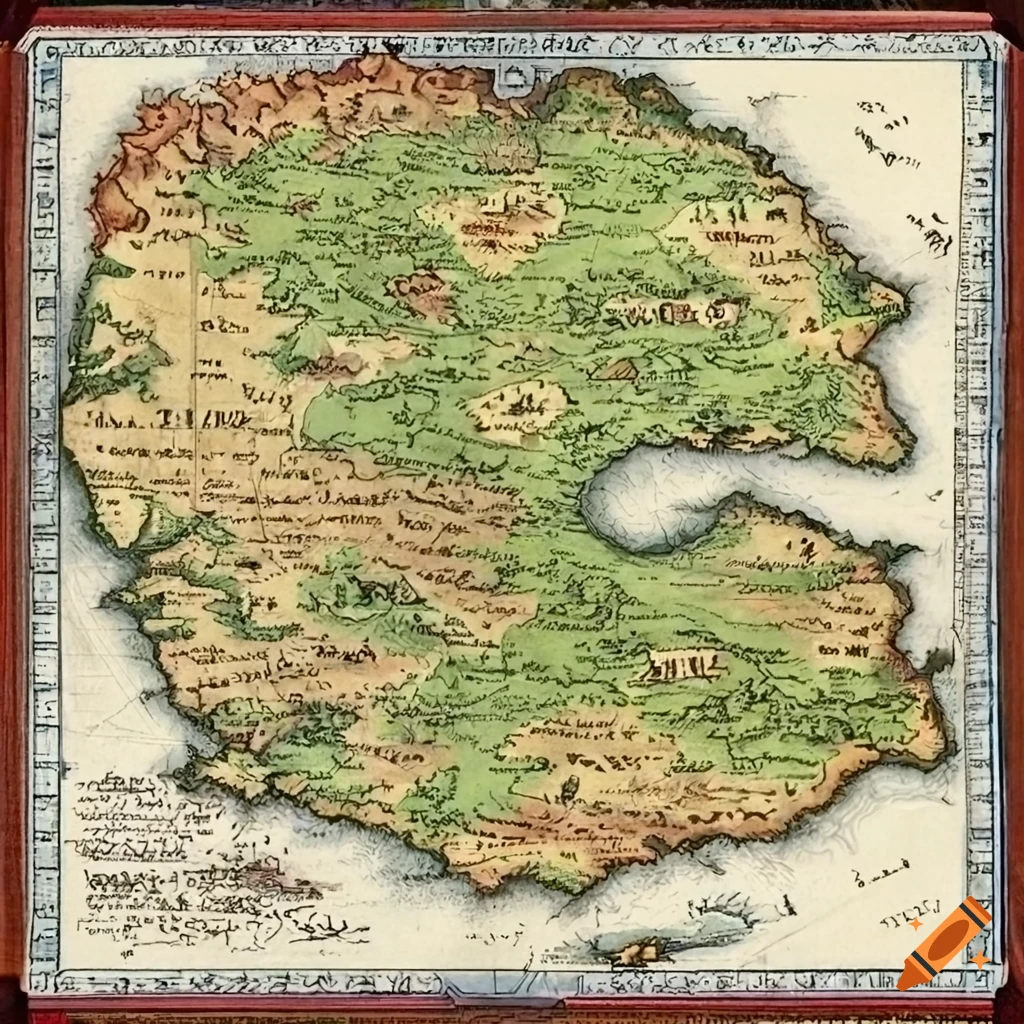 Map of tolkien's middle earth by mike schley on Craiyon