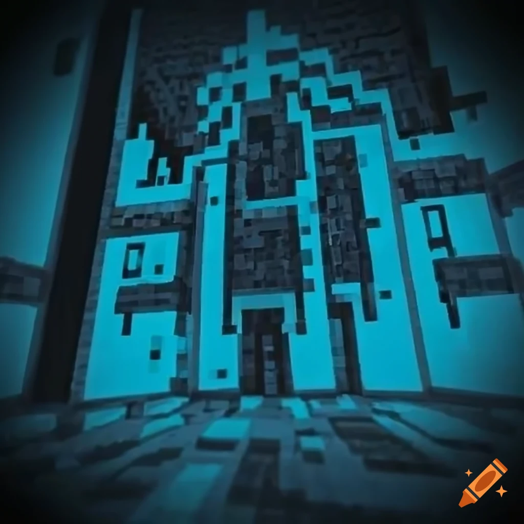 Minecraft servers drawing on Craiyon