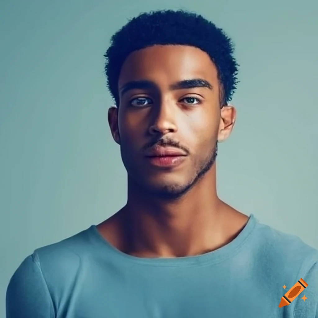 Handsome biracial man on Craiyon