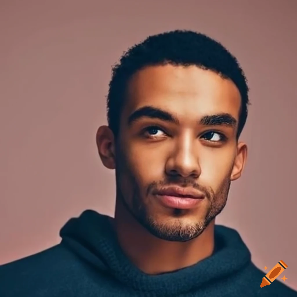 Handsome biracial man on Craiyon